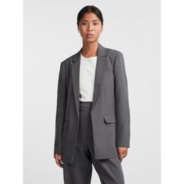 Pieces Damen Pieces Longblazer &raquo;PCBOSELLA LS LOOSE BLAZER NOOS&laquo; in leichter Oversize Form grau XL