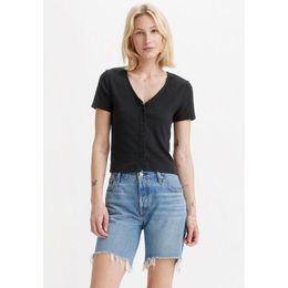 Levi's Levi's Damen V-Shirt mit Knopfleiste schwarz M (38)