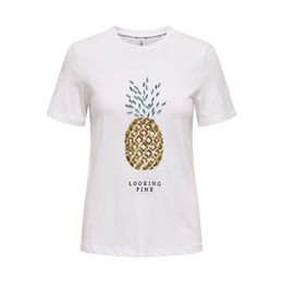 Only Damen Only Kurzarmshirt &raquo;ONLKITA LIFE REG S/S PINEAPPLE TOP JRS&laquo; L (40)
