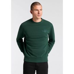 Gant Herren Sweatshirt &raquo;TONAL SHIELD&laquo;, Rundhals, regular fit, basic gr&uuml;n XL