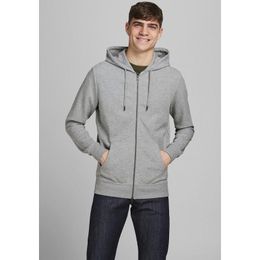 Jack & Jones Jack & Jones Herren Kapuzensweatjacke &raquo;JJEBASIC Hoodie mit Rippb&uuml;ndchen und angenehmem Tragegef&uuml;hl&laquo; unifarben, modisch, regular fit, Baumwollmischung,