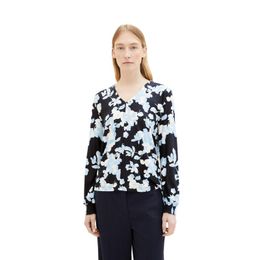Tom Tailor Damen Tom Tailor Blusenshirt mit Allover-Print blau XS (34)