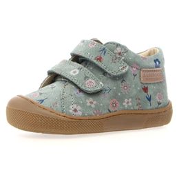 Naturino Jungen Lauflernschuh &raquo;Amur&laquo; Barfu&szlig;schuh, Klettschuh mit Blumenprint, Gr&ouml;&szlig;enschablone zum Download gr&uuml;n 21