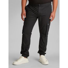 Calvin Klein Jeans Plus Herren Cargohose &raquo;PLUS SKINNY CARGO&laquo; in Gro&szlig;en Gr&ouml;&szlig;en, Logo-Patch schwarz 48, N-Gr