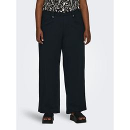 Only Carmakoma Damen Only CARMAKOMA Jerseyhose &raquo;CARSANIA BUTTON PANT JRS PNT NOOS&laquo; schwarz L (50/52), L&auml;nge 32