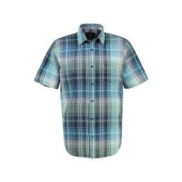 Lerros Herren Lerros Karohemd mit Logo Stickerei blau 3XL, N-Gr
