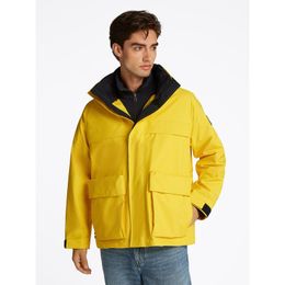Tommy Hilfiger Herren Outdoorjacke &raquo;REGATTA MID LENGTH JACKET&laquo; mit Kapuze verstaubare Kapuze mit Rei&szlig;verschlussfach gelb XL