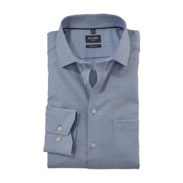 OLYMP Herren OLYMP Businesshemd &raquo;Luxor modern fit&laquo; modisch gemustert blau 46, N-Gr