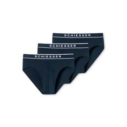 Schiesser Herren Rioslip &raquo;95/5&laquo; 3er-Pack, mit sportlichem Webgummibund mit kontraststarken Schiesser-Logo blau 7 (XL)