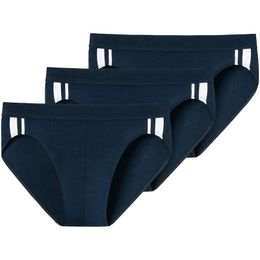 Schiesser Herren Rioslip &raquo;95/5&laquo; 3er-Pack, mit softem, tonalem Bund blau 4 (S)