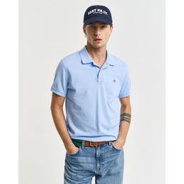 Gant Herren Poloshirt &raquo;SLIM SHIELD SS PIQUE POLO&laquo; mit Logostickerei auf der Brust blau XXL