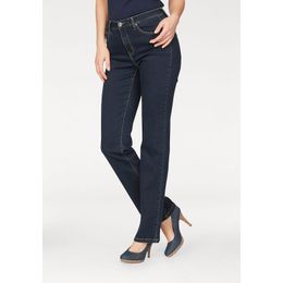 Arizona Damen Gerade Jeans &raquo;Curve-Collection&laquo; hohe Leibh&ouml;he, rinsed Waschung, cleaner Look blau 38, N-Gr
