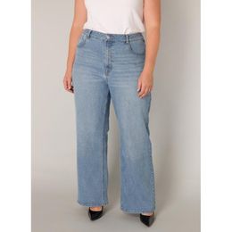 Base Level Curvy Damen Weite Jeans in gro&szlig;en Gr&ouml;&szlig;en blau 58/60, L&auml;nge 32