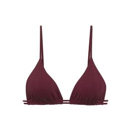 Copenhagen Studios Damen Triangel-Bikini-Top &raquo;Nela&laquo; aus modischer Strukturware rot 42, Cup A/B
