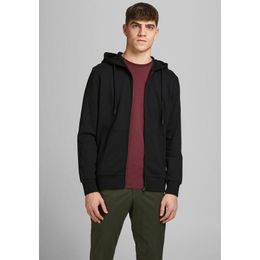 Jack & Jones Jack & Jones Herren Kapuzensweatjacke &raquo;JJEBASIC Hoodie mit Rippb&uuml;ndchen und angenehmem Tragegef&uuml;hl&laquo; unifarben, modisch, regular fit, Baumwollmischung,