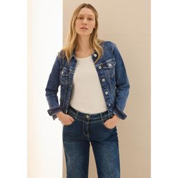 Cecil Damen Jeansjacke mit Brusttaschen blau XS (36)