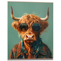 Orangewallz Gerahmter Kunstdruck "Vintage Highlander" - 26% | Gr&ouml;&szlig;e 40x50 cm | Wanddekoration
