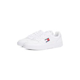 Tommy Jeans Herren &raquo;(NEW) TJM CUPSOLE LEATHER ESS&laquo; , Freizeitschuh, Halbschuh, Schn&uuml;rschuh im Basket-Look wei&szlig; 45
