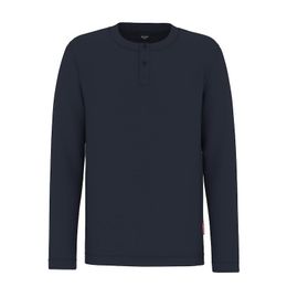 JOOP! Joop Jeans Herren Langarmshirt &raquo;Iram&laquo; mit kleiner Knopfleiste blau XXL