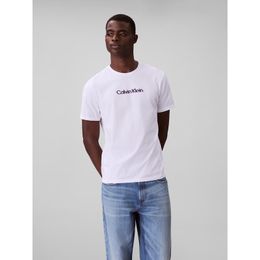 Calvin Klein Jeans Herren T-Shirt &raquo;SS GLITCHED LOGO EU CLASSIC TEE&laquo; Mit Rundhalsausschnitt wei&szlig; L