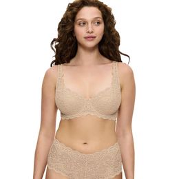Triumph &raquo;Amourette&laquo; Stretch-Spitze, weich, feminin, breite Tr&auml;ger beige 75, Cup F BHs