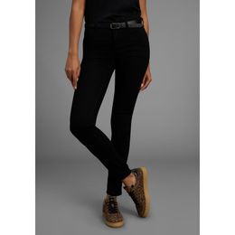 Arizona Damen Skinny-fit-Jeans &raquo;Ultra-Stretch&laquo; extra-enger Beinverlauf, normale Leibh&ouml;he, mit Eingrifftaschen schwarz 25, K + L Gr