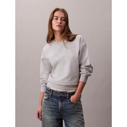 Calvin Klein Jeans Damen Sweatshirt &raquo;LS ARCHIVE LOGO FRENCH TERRY RLX&laquo;, Mit Rundhalsausschnitt, regular fit grau M (40)