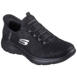 Skechers Damen Slip-On Sneaker &raquo;SUMMITS&laquo; Slipper, Freizeitschuh, Halbschuh in veganer Verarbeitung schwarz 40