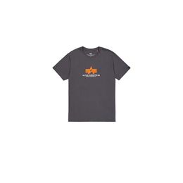 Alpha Industries Herren T-Shirt &raquo;Basic T-Shirt BL Rubber&laquo; grau S