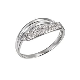 Firetti Damen Fingerring &raquo;Schmuck Geschenk Silber 925 Silberring Ring Pav&eacute;-Optik glitzernd&laquo; mit Zirkonia (synth.) silber