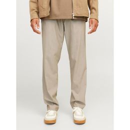 Jack & Jones Jack & Jones Herren Stoffhose &raquo;JPSTKANE &ndash; L&auml;ssige Hose mit B&uuml;ndchen, pflegeleicht und relaxed&laquo; meliert, modisch, relaxed fit, Web beige XXL, N-Gr