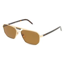 Prada PR58YS | Herren-Sonnenbrille | Fassung: Vollrand, Eckig, Metall, Gold Hell | Glasfarbe: Braun