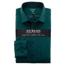 OLYMP Herren OLYMP Businesshemd &raquo;Level Five body fit Jerseyshirt&laquo; in Jersey Qualit&auml;t gr&uuml;n 46, N-Gr