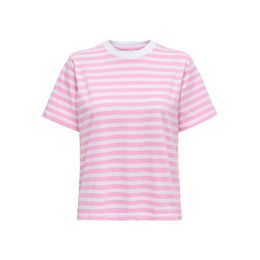 Only Shirt in Rosa/ Wei&szlig; - 30% | Gr&ouml;&szlig;e M | Damen-tops