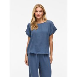 Vila Damen Kurzarmshirt &raquo;VIJOSA S/S TOP - NOOS&laquo; blau 44