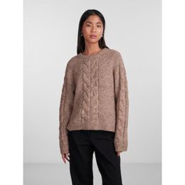 Pieces Damen Pieces Strickpullover &raquo;PCNINA LS O-NECK KNIT NOOS BC&laquo; beige S