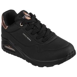 Skechers Damen Sneaker &raquo;UNO GOLDEN AIR&laquo; Freizeitschuh, Halbschuh, Schn&uuml;rschuh mit Metallic-Einsatz schwarz 39