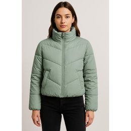 Only Damen Only Steppjacke &raquo;ONLAGNES LIFE SOLID PUFFER OTW ZL&laquo; mit Kapuze gr&uuml;n L