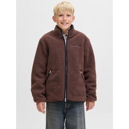 Jack & Jones Jack & Jones Junior Jungen Fleecejacke &raquo;JORNORREBRO TEDDY JACKET JNR&laquo; ohne Kapuze Mit stylischem Muster 140
