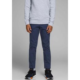 Jack & Jones Jack & Jones Junior Herren Chinos &raquo;JPSTMARCO bequem, elastisch, pflegeleicht&laquo; unifarben, casual, slim fit, Web blau 128, N-Gr