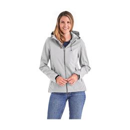 Killtec Damen Softshelljacke &raquo;Damen Softshelljacke&laquo; Wasserabweisende, winddichte Softshelljacke mit abnehmbarer Kapuze grau 38