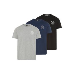 H.I.S. H.I.S Herren T-Shirt Packung, 3er-Pack, 3 tlg. schmal geschnitten, bedrucktes Design, aus 100% Baumwolle M (48/50)