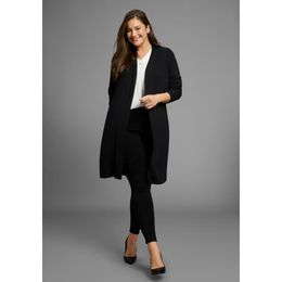 Laura Scott Curve Damen Laura Scott CURVE Longstrickjacke aus weichem, angenehmem flie&szlig;endem Jerseymaterial - GROSSE GR&Ouml;SSE schwarz 40/42