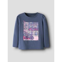 name it M&auml;dchen Longtop &raquo;NMFOLLIA LS TOP PB&laquo; blau 98