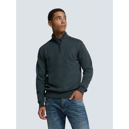 NO EXCESS Herren NO EXCESS Rundhalspullover &raquo; Pullover mit halbem Rei&szlig;verschluss von Timeless Basics&laquo; blau XL