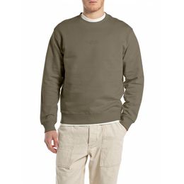 Replay Herren Sweatshirt, Rundhals, Regular Fit braun XL