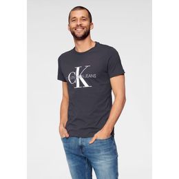 Calvin Klein Jeans Herren T-Shirt &raquo;ICONIC MONOGRAM SLIM TEE&laquo; mit gro&szlig;em CK-Print blau XXXL (58)