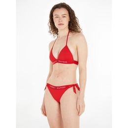 Tommy Hilfiger Swimwear Damen Bikini-Hose &raquo;TH SIDE TIE CHEEKY BIKINI&laquo; mit seitlichen Knotendetails rot XS (34), N-Gr