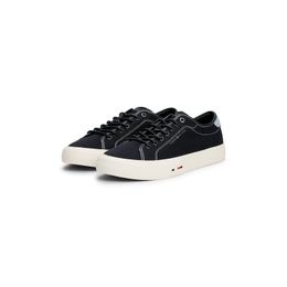 Tommy Hilfiger Herren Sneaker &raquo;TH HI VULC STREET CANVAS&laquo; , Freizeitschuh, Halbschuh, Schn&uuml;rschuh mit Logoflag im Plateau blau 40