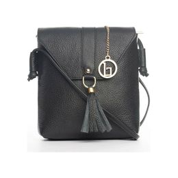 Lia Biassoni Leder-Umh&auml;ngetasche "Olona" in Grau - (B)23 x (H)23 x (T)6 cm - 72% | Damen-taschen
